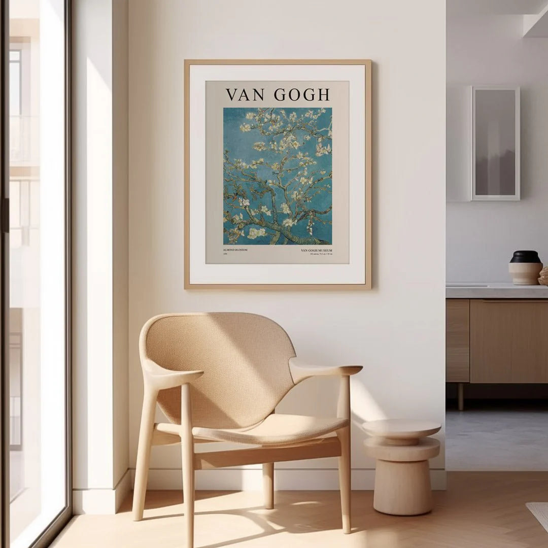 Almond Blossoms by Vincent Van Gogh | White Box Frame A1 wWhite Border ...
